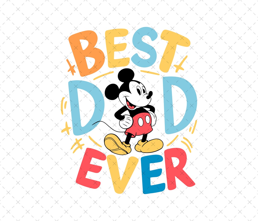 Mouse Best Dad Ever Png, Mouse Dad Png, Png Sublimation, Father's Day ...