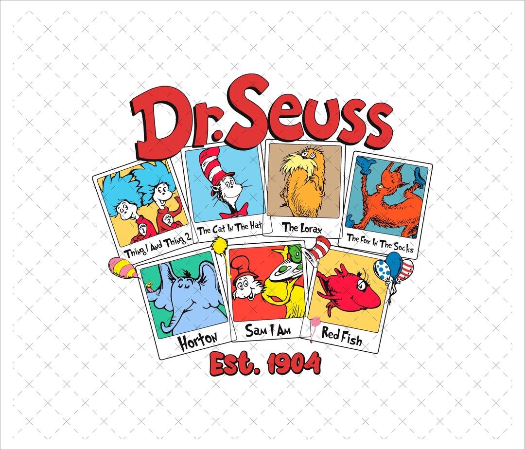 Dr Seuss Png Svg, Dr. Seuss Png, Dr Seuss Shirt, Cat in the Hat Png ...