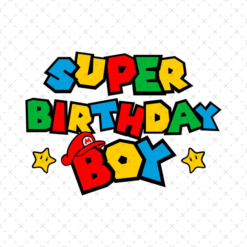 Super Mario Birthday Png - Etsy