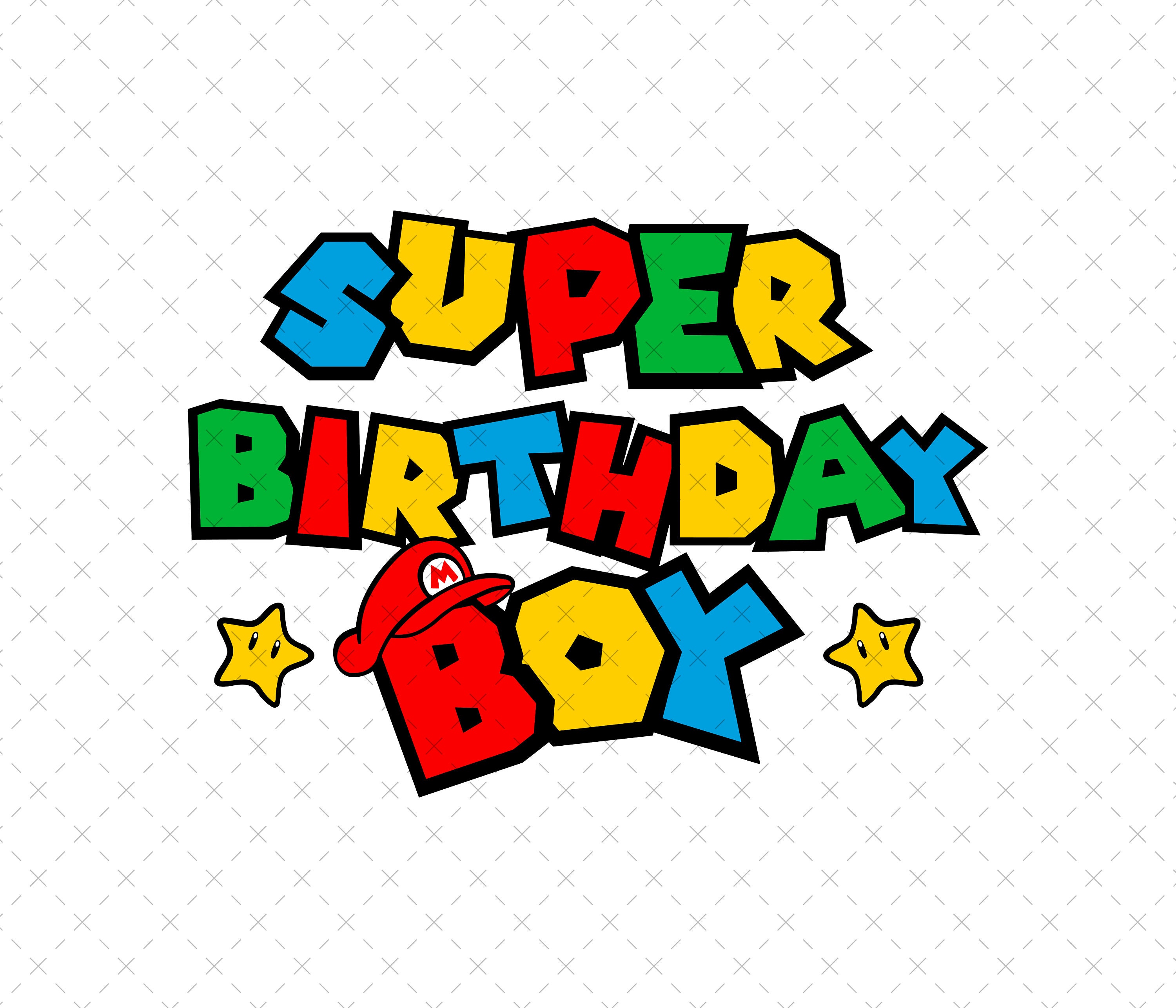 Super Birthday Boy Png, Birthday Boy Png, Mario Birthday Png, Mario ...
