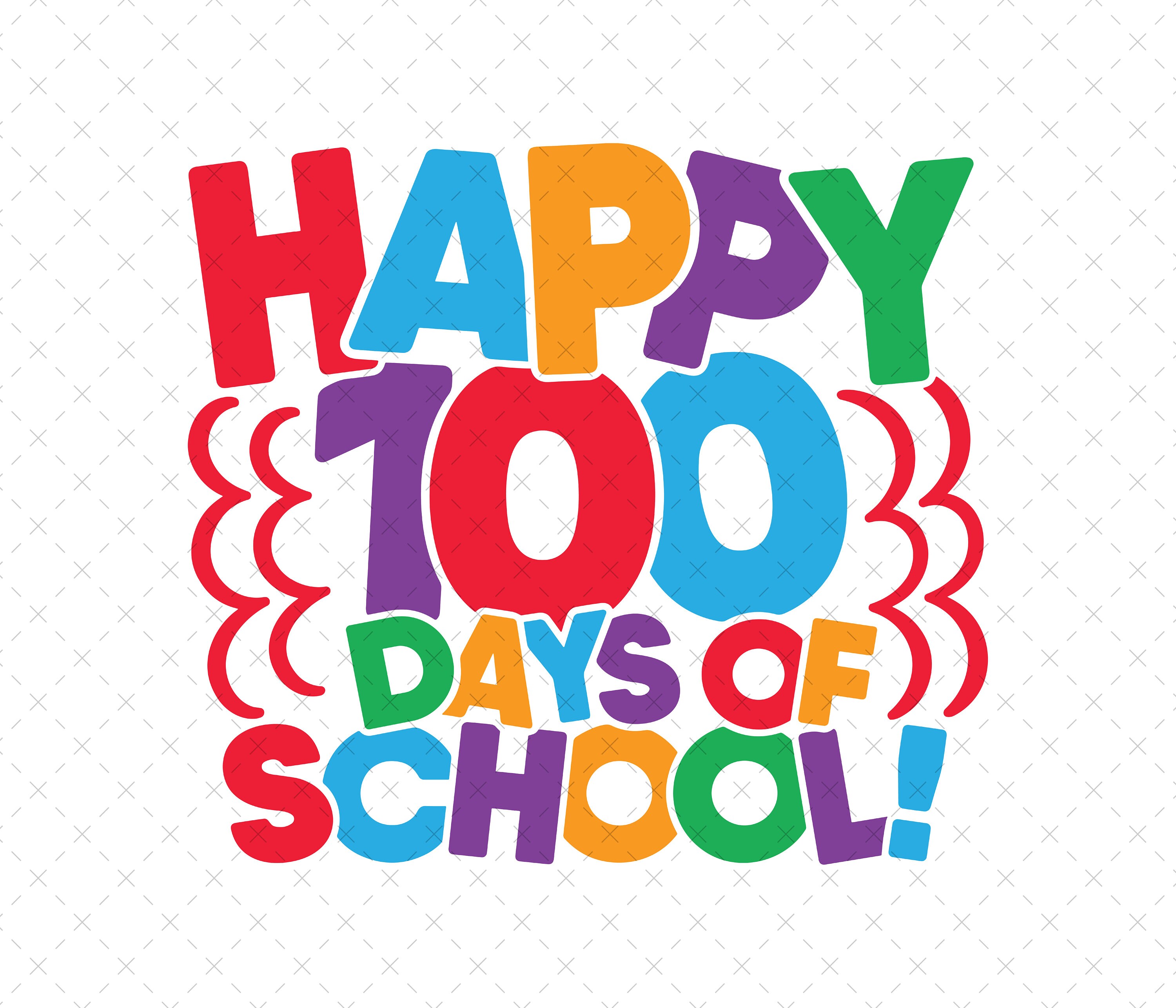 100 Days of School Png Svg, School Png Svg, Teacher Png Svg, Happy 100 ...