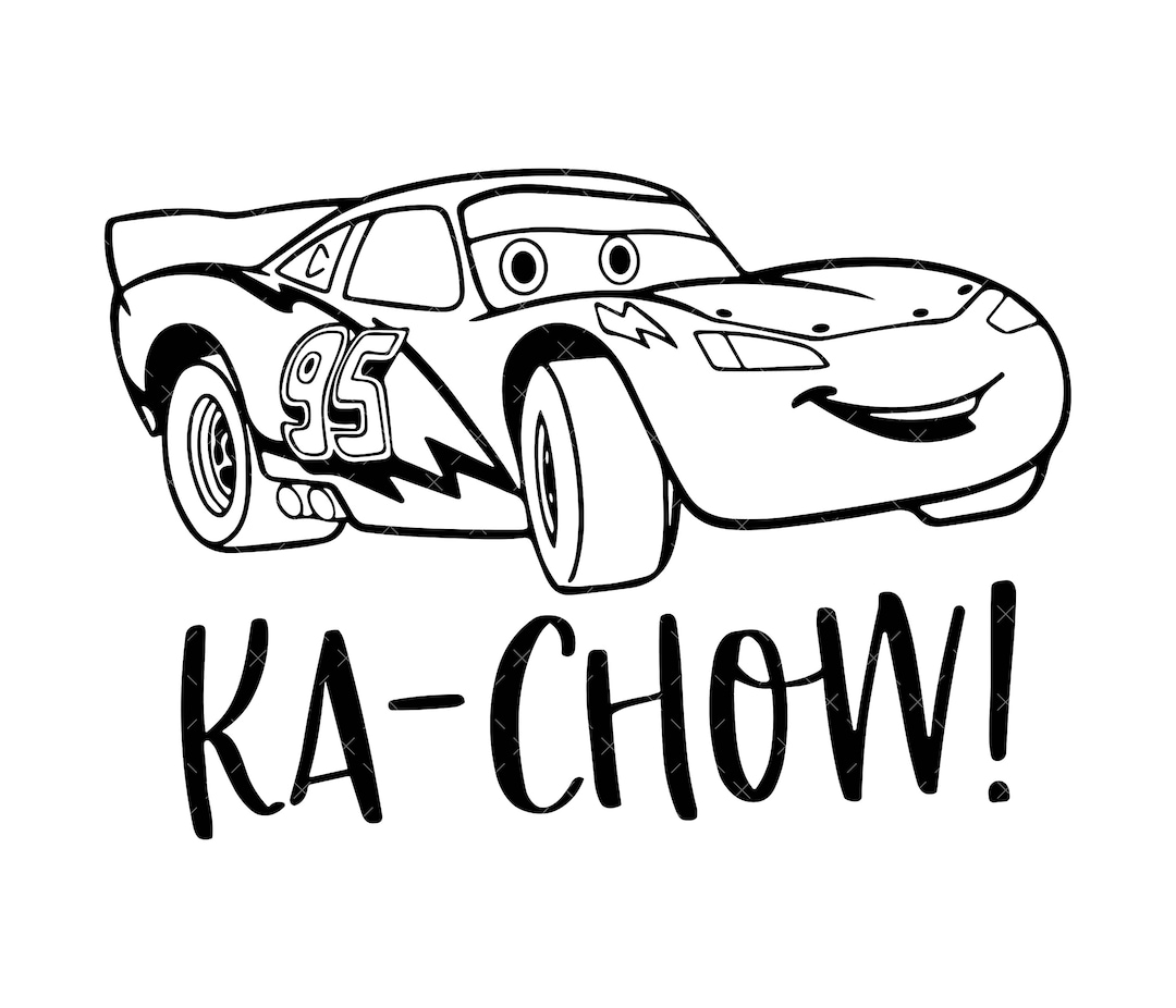 Mcqueen Ka-chow Svg, Cars Png, Cars Cricut Svg, Lightning Mcqueen Svg ...