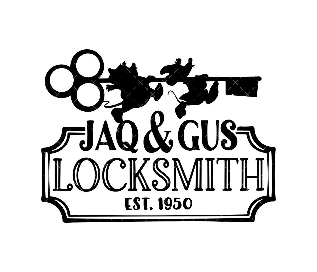 Cinderella Jac and Gus Gus Locksmith SVG, Gus Cricut, Jaq & Gus Cut ...