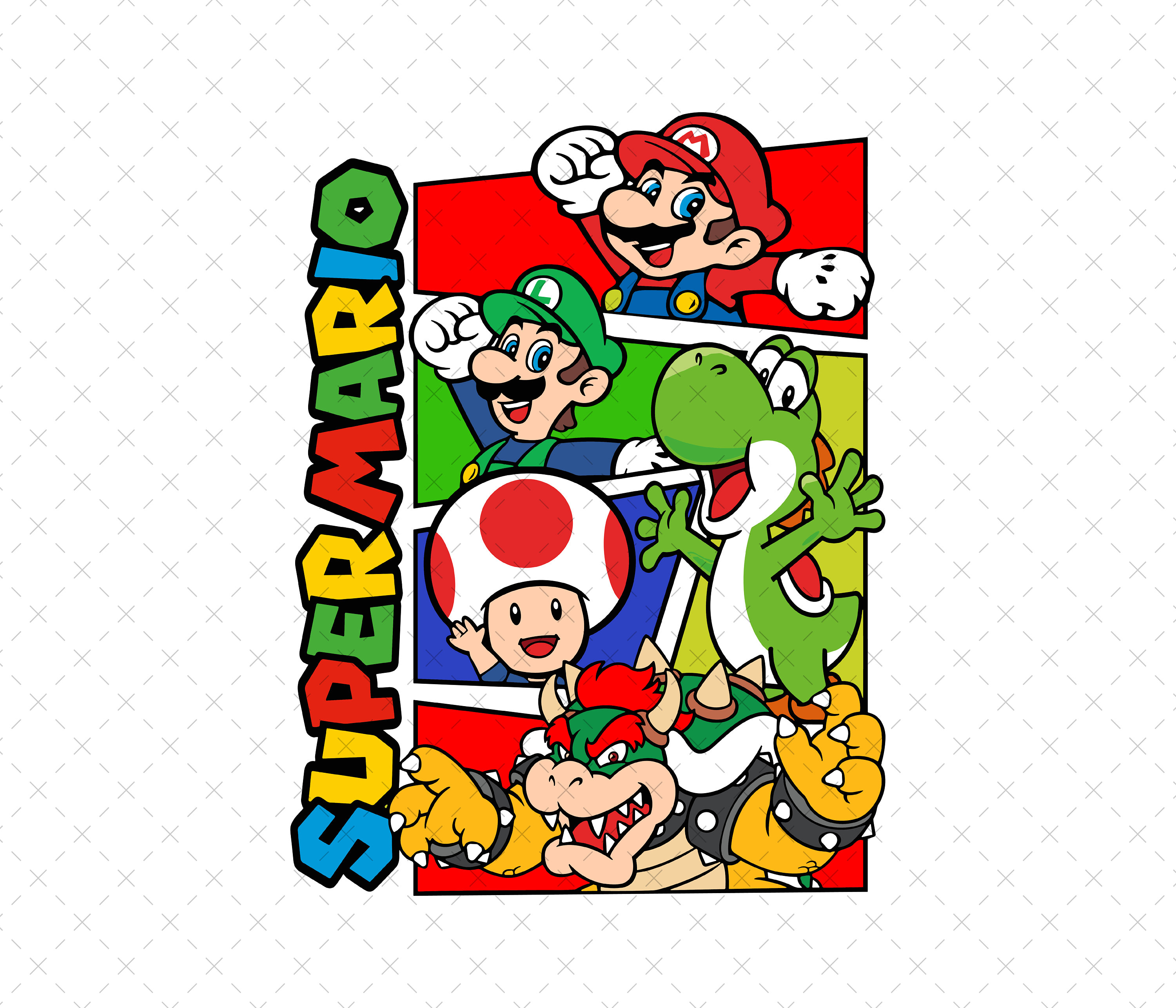 Mario Characters Png, Super Mario Png SVG, Mario Family Png, Super ...