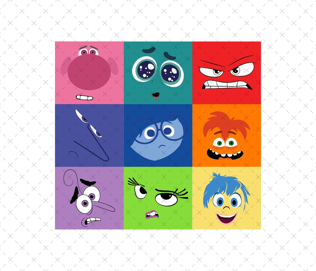Inside Out 2 Character Face Svg Png, Inside Out Shirt Png, Svg for Cut ...