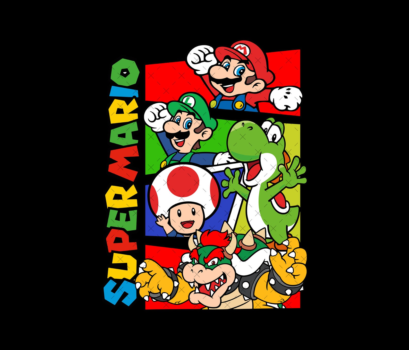 Mario Characters Png, Super Mario Png SVG, Mario Family Png, Super ...