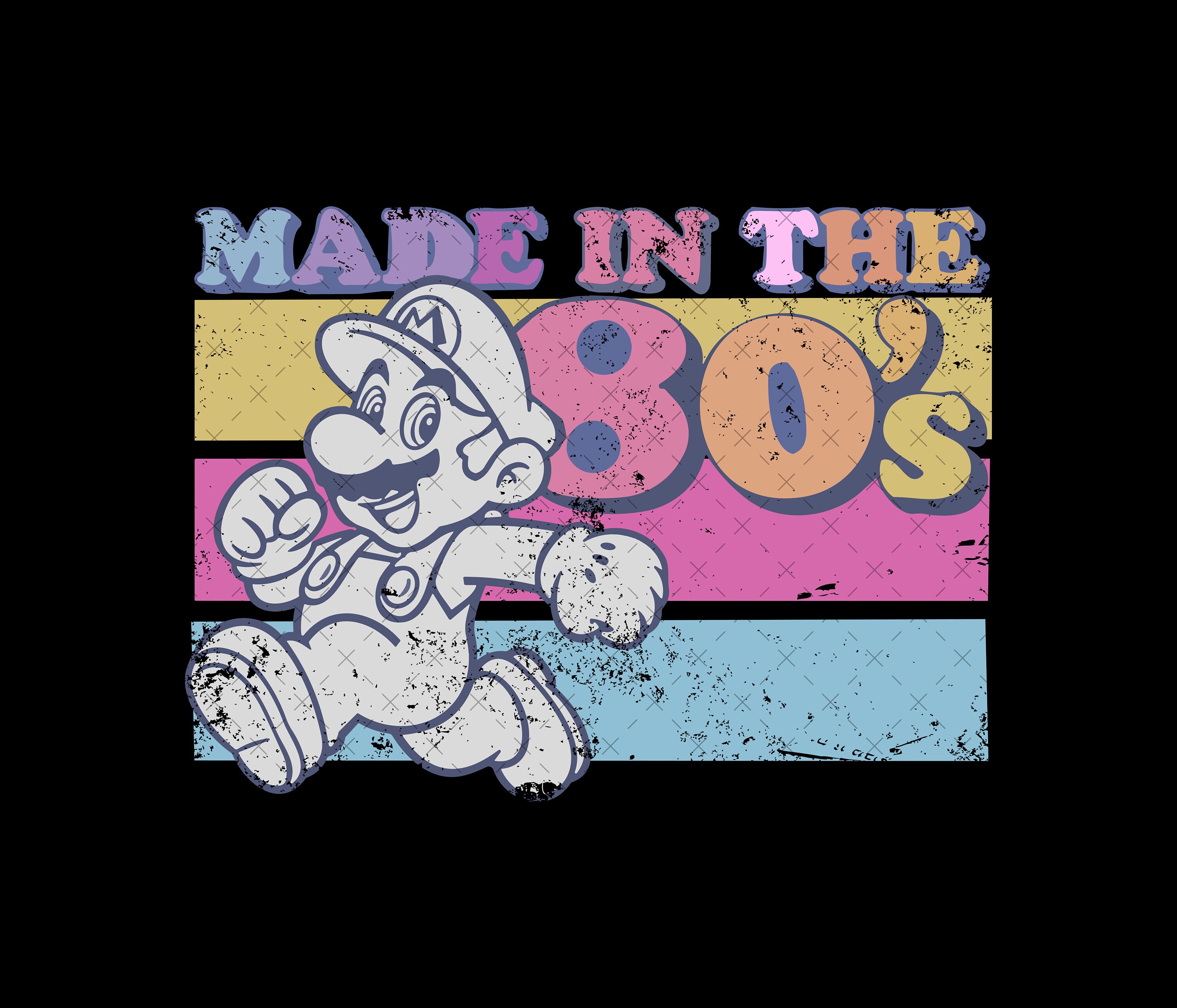 Retro Super Mario 80s Png, Super Mario Png, Mario Png, Mario Shirt Png ...