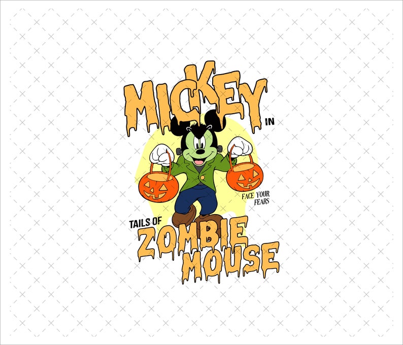 Mouse Zombie Mouse Svg Png, Mickey Zombie Halloween Png, Mouse ...