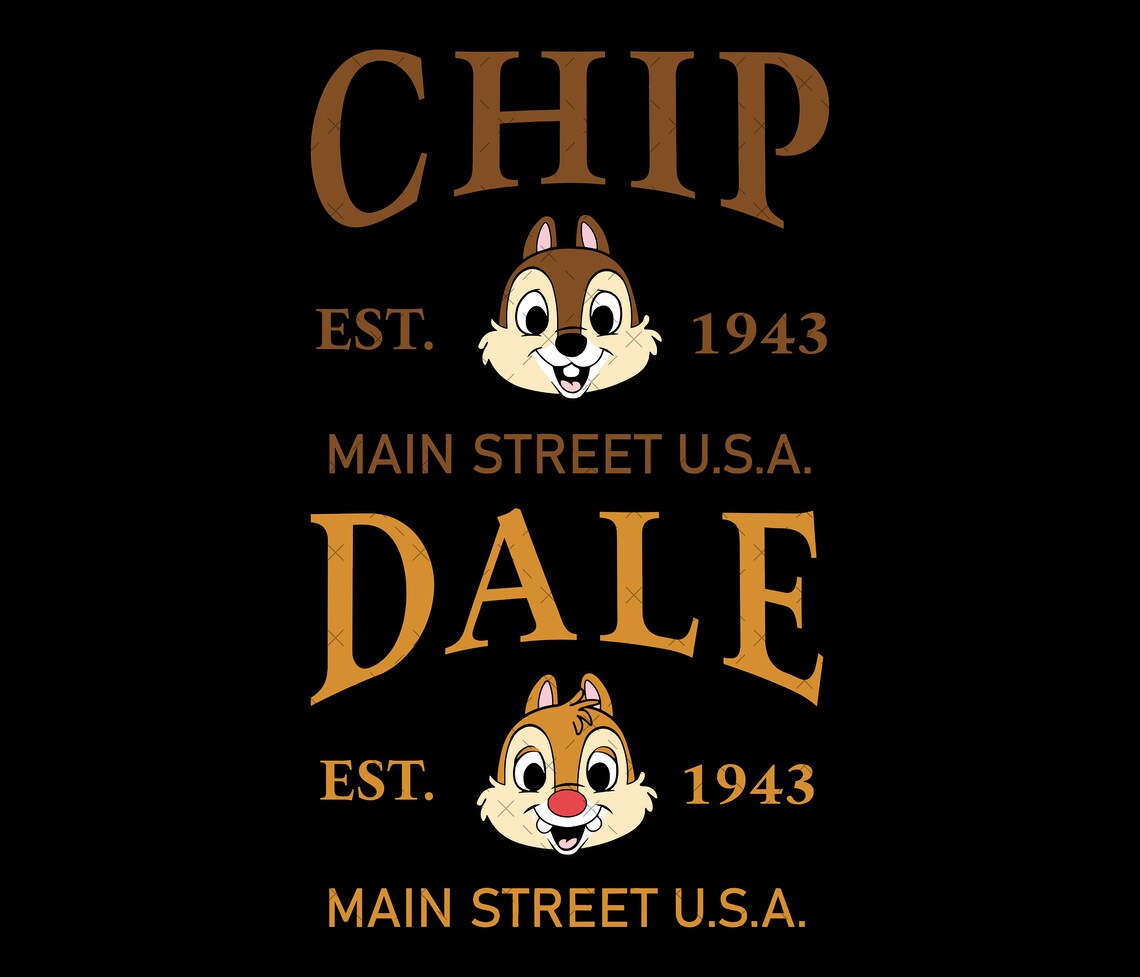 Chip and Dale Svg Png, Chip and Dale Couple Png, Chip and Dale Matching ...
