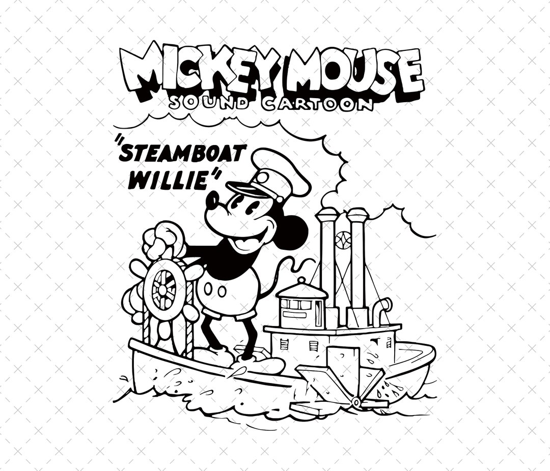 Mickey Steamboat Willie Png, Steamboat Willie Png, Svg for Cricut ...