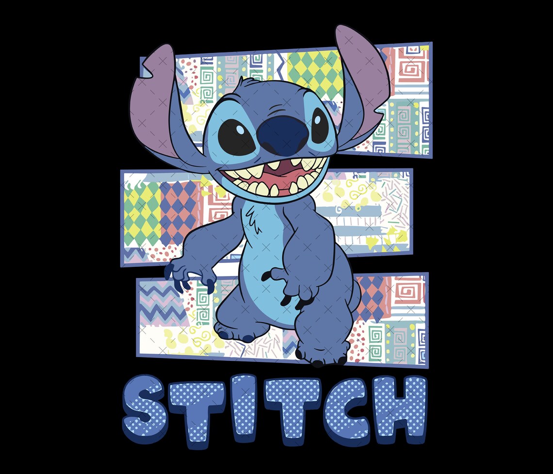 Lilo and Stitch Png Svg, Stitch Svg, Stitch Png, Retro Stitch Png ...