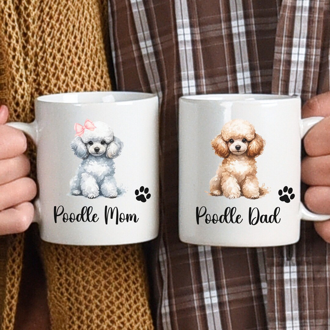 Mini Poodle Mom Mug, Couple Mug Gift Set, Poodle Mom, Poodle Dad, Dog ...