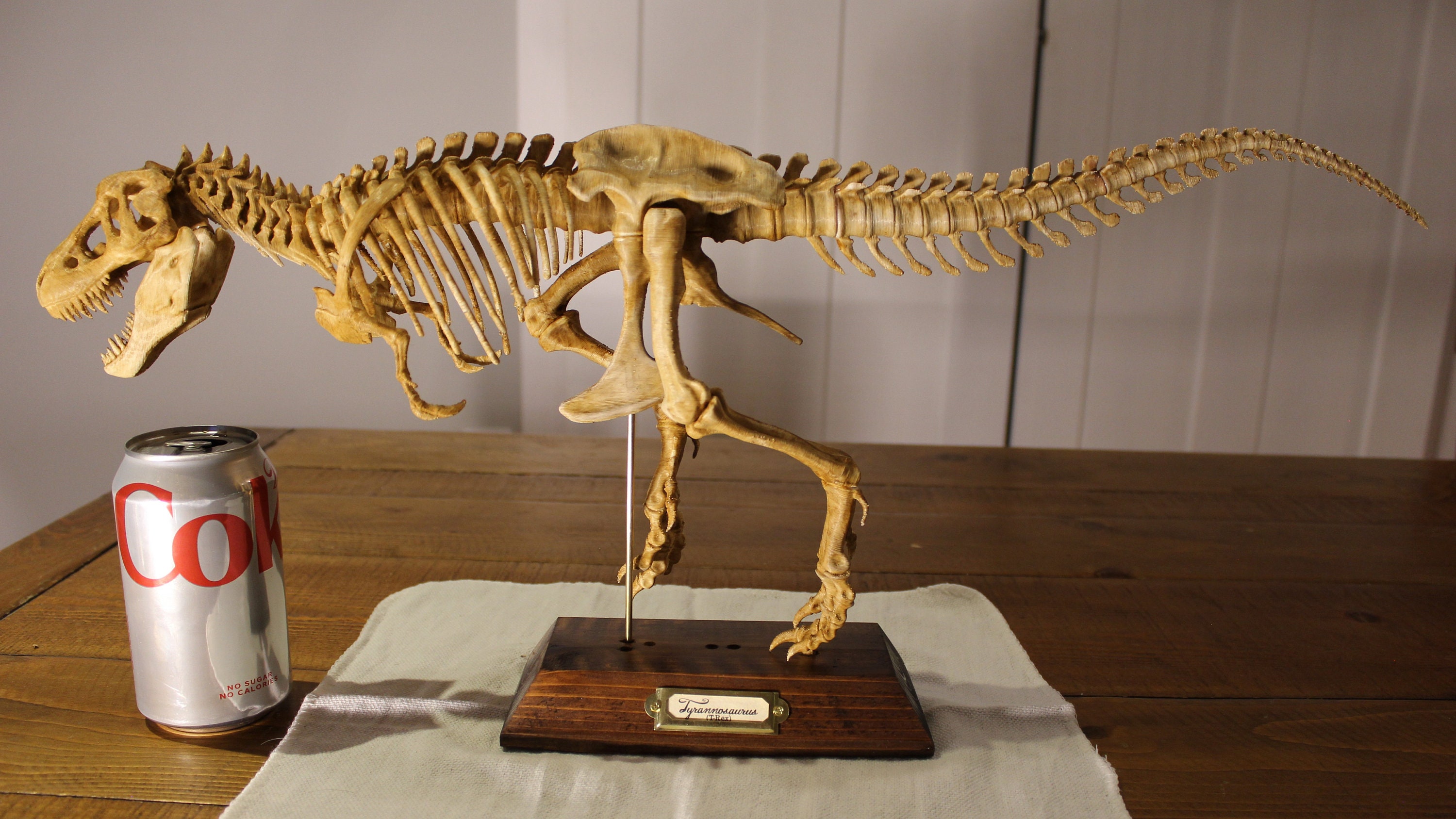 T-rex Skeleton, Tyrannosaurus Rex Skeleton Replica, 3d Printed, Hand ...