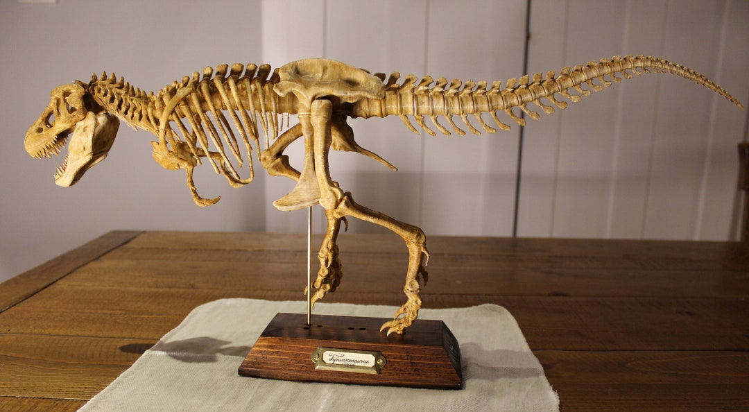 T-rex Skeleton, Tyrannosaurus Rex Skeleton Replica, 3d Printed, Hand Painted/finished With ...