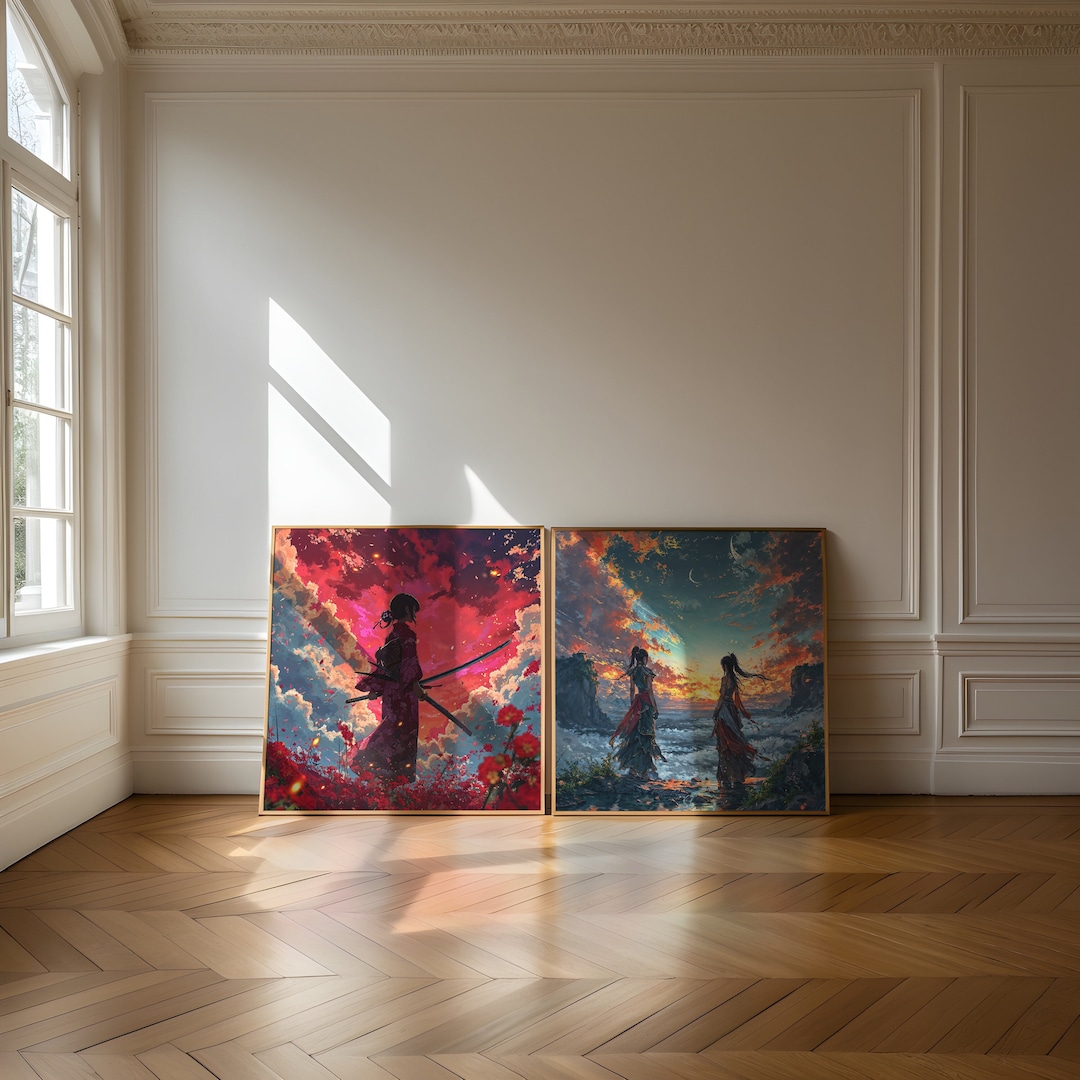 Japanese Anime Style Wall Art Print Poster, Frame, Canvas, Aluminium ...