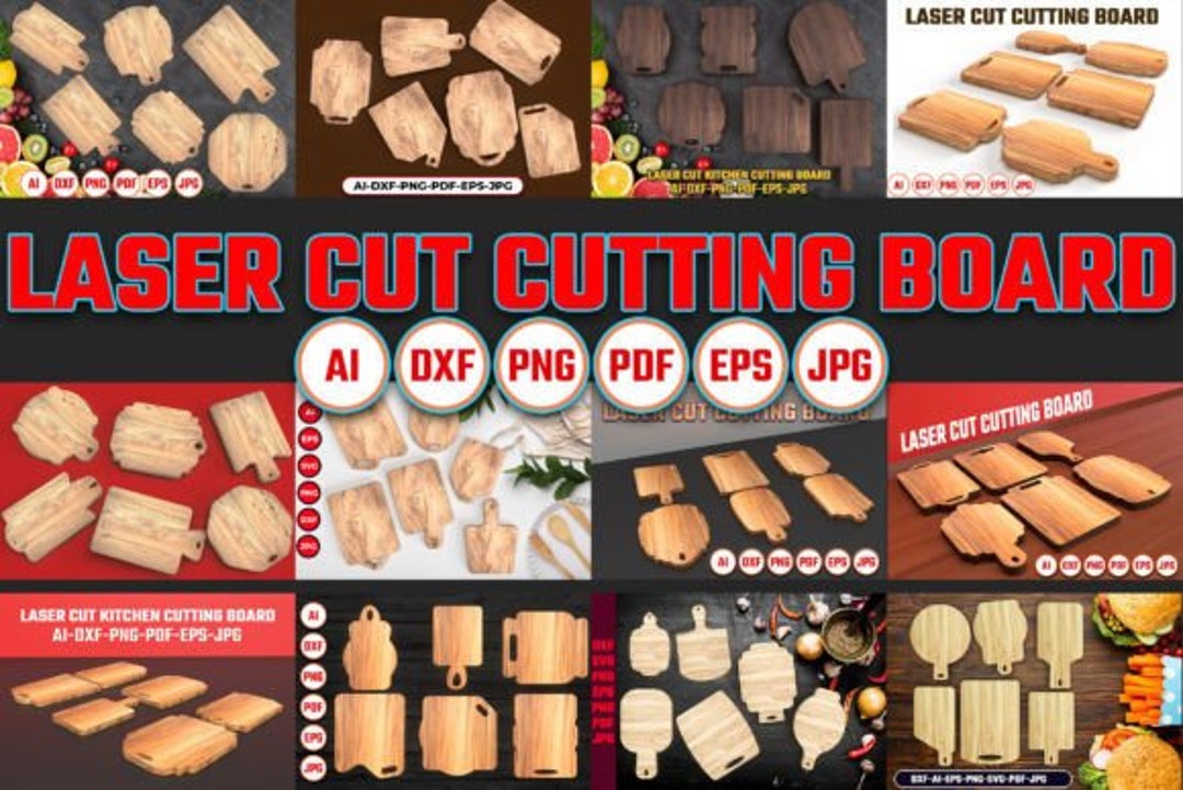 Cutting Board Bunde Kitchen Laser Cut SVG File Christmas - Etsy