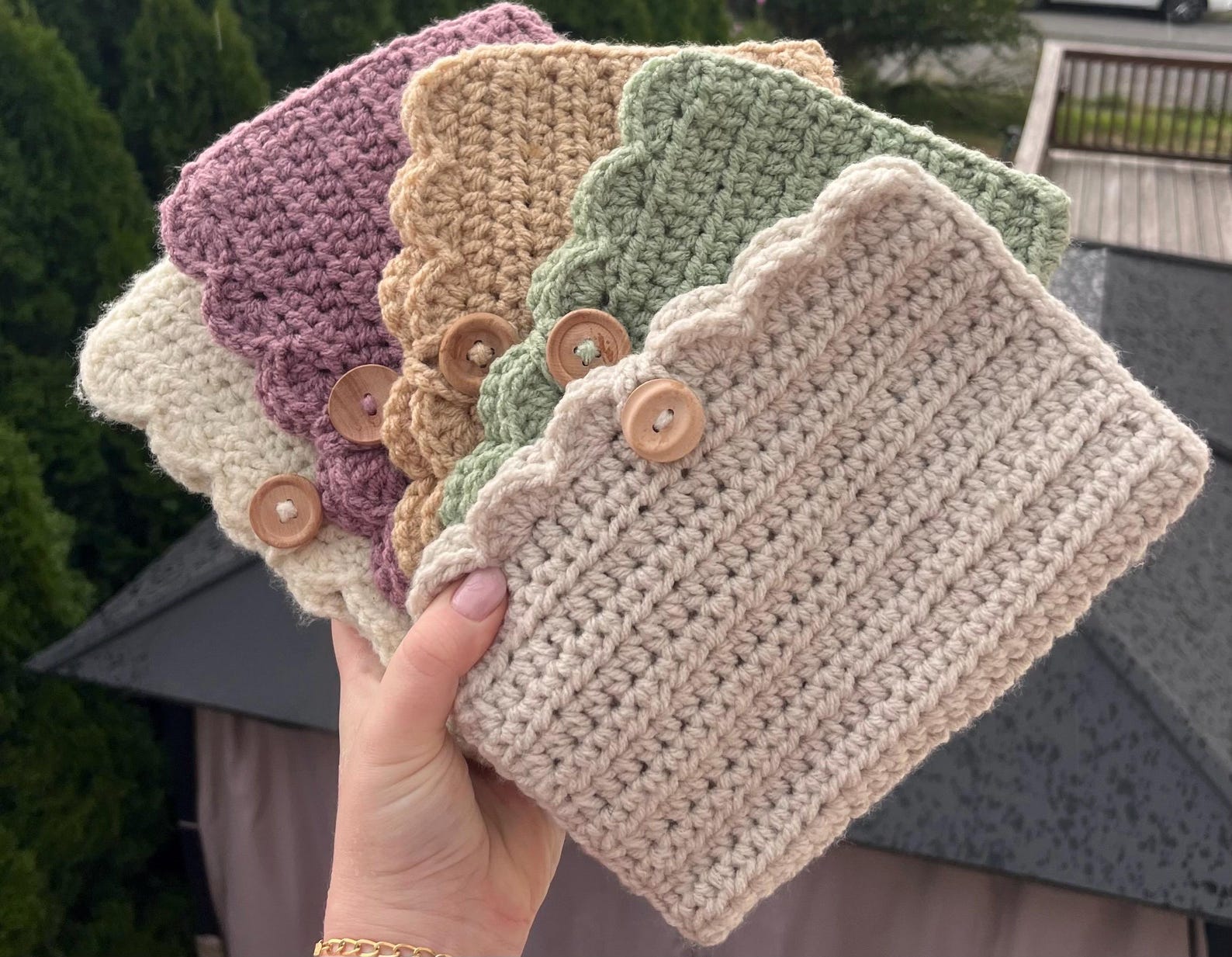Crochet Pattern - Scalloped Edge E-reader Case - Etsy