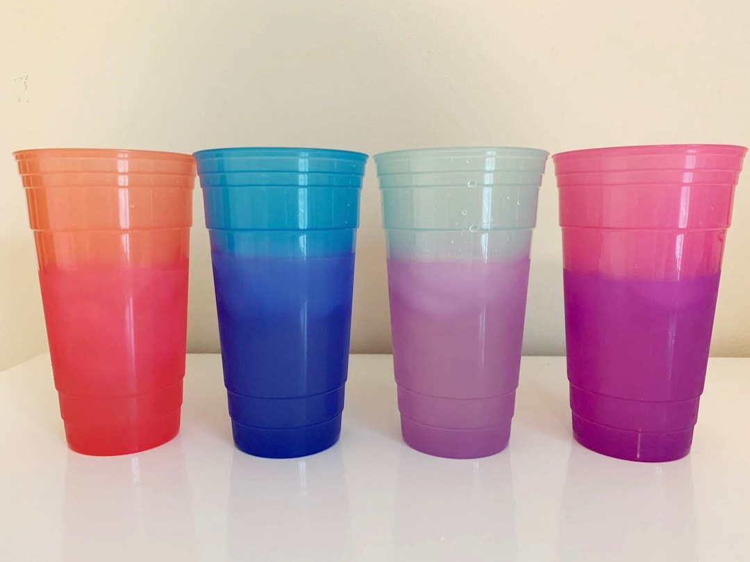 36oz Color Changing Party Cup Reusable Blank Cold Cup (decal Not ...