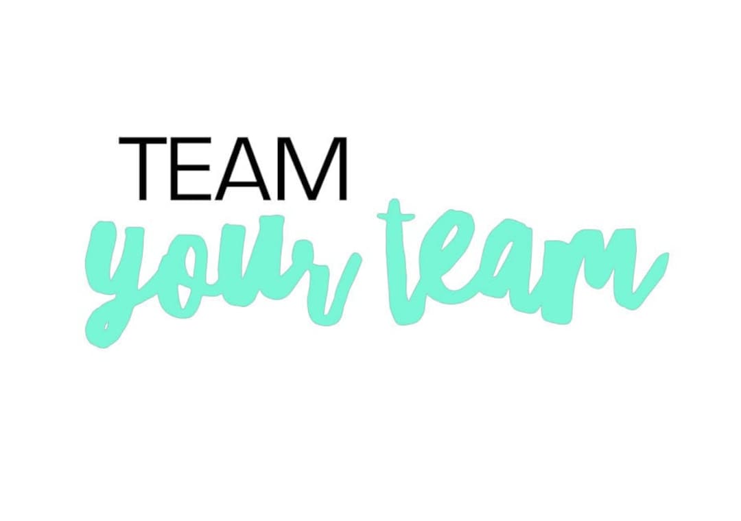 Personalized TEAM Name Decal - TEAM Name Sticker- Custom Sticker- Any ...