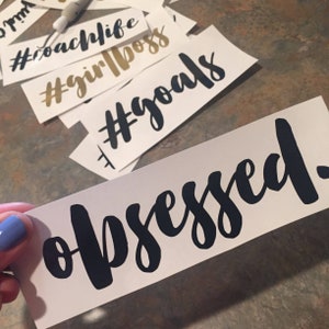 Obsessed #obsessed Shaker Decal - Etsy