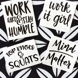 Top Knots & Squats Decal- Shaker Decal ----- Cup Decal- Laptop Sticker ...