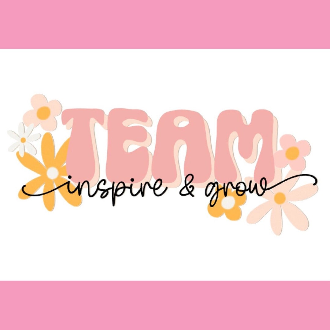Retro Floral TEAM Custom Team Stickers (moq 5) - Etsy