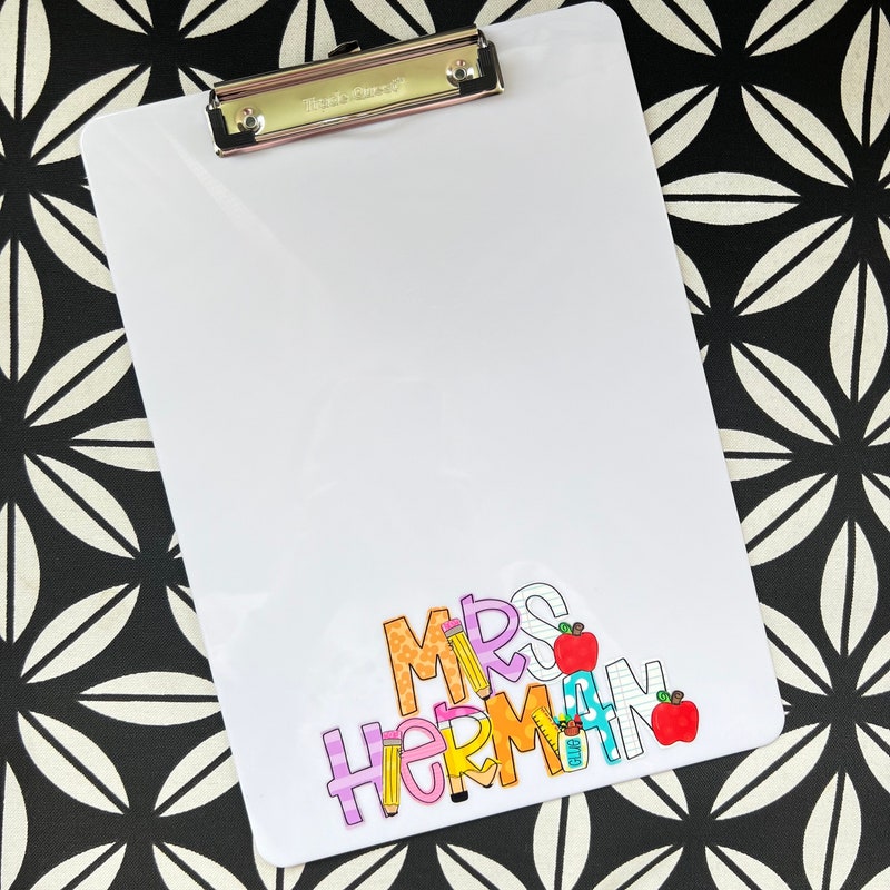 Teacher Clipboard - Etsy