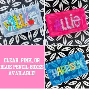 Personalized Pencil Boxes - Pencil Pouch - Pocket Folder With Prongs - Zipper Pouch- Back to ...