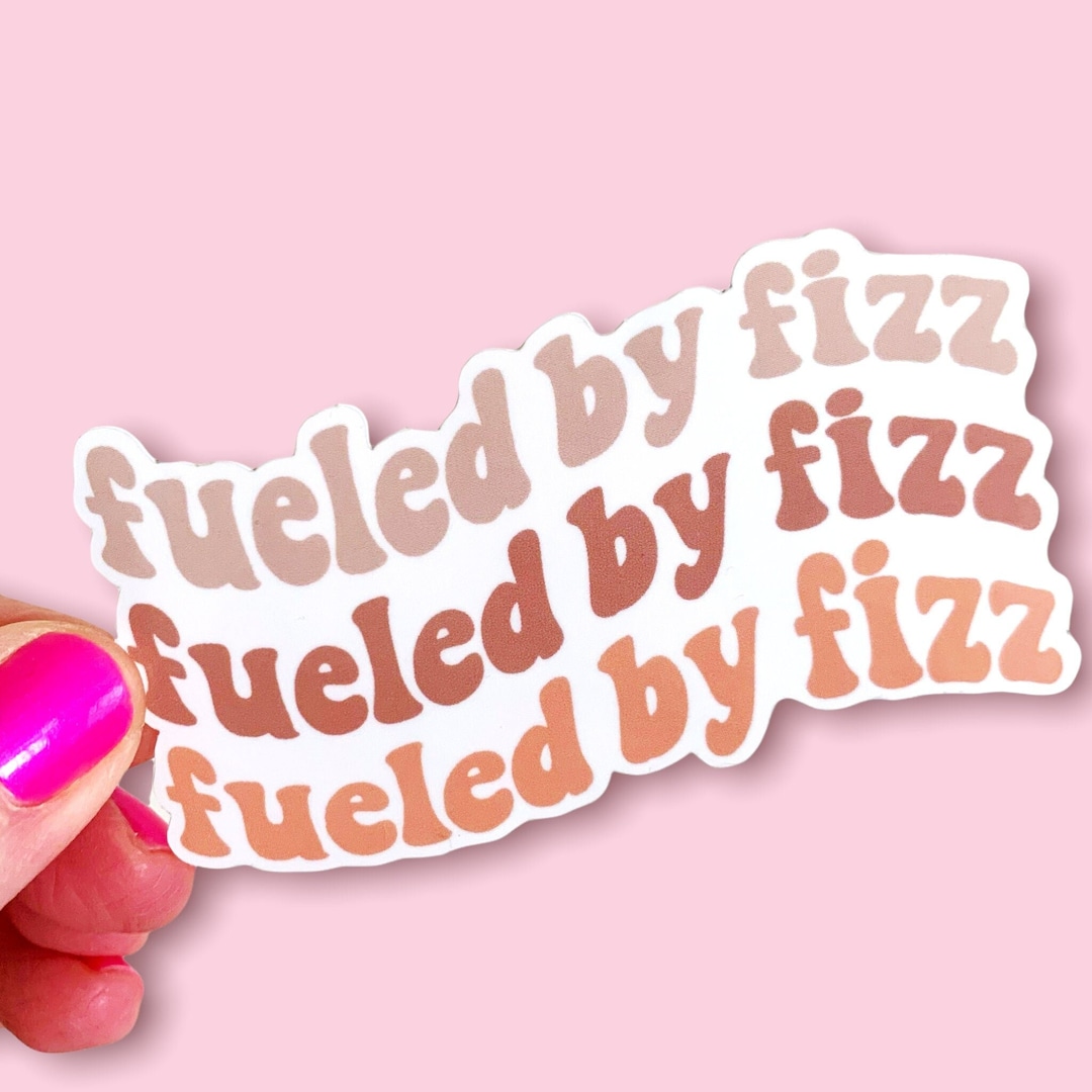 Fueled by Fizz Retro Sticker- for Cups, Shakers, Water Bottles, Laptop ...