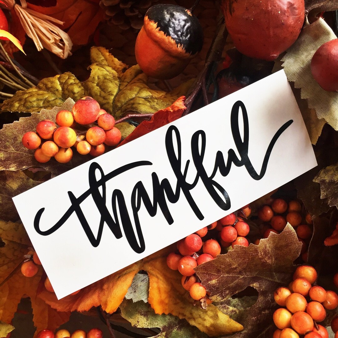 Thankful Shaker Decal- Computer Decal- Car Decal- Tumbler Decal ...