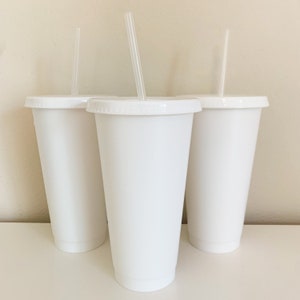 White Cold Cup- Single or Multi Pack- Solid Matte White Venti Reusable ...