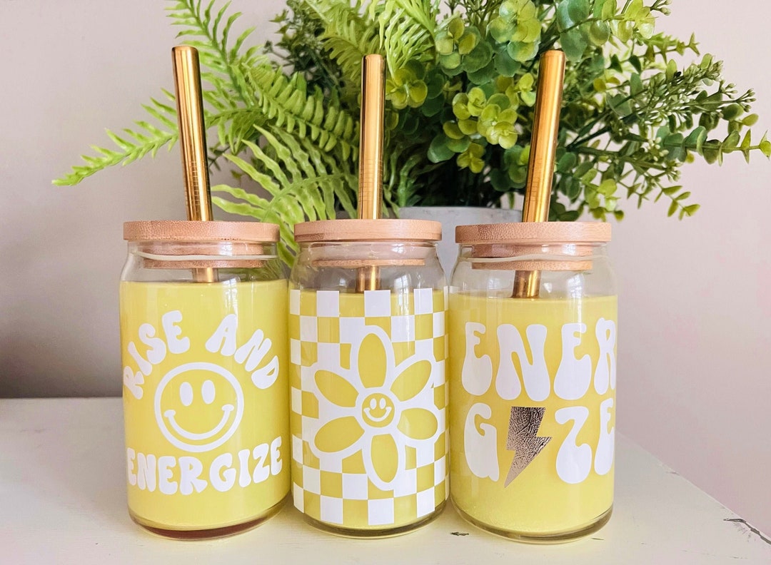 Rise and Energize/ ENER GIZE Bolt/ Checker Smiley Decals or Glass! - Etsy