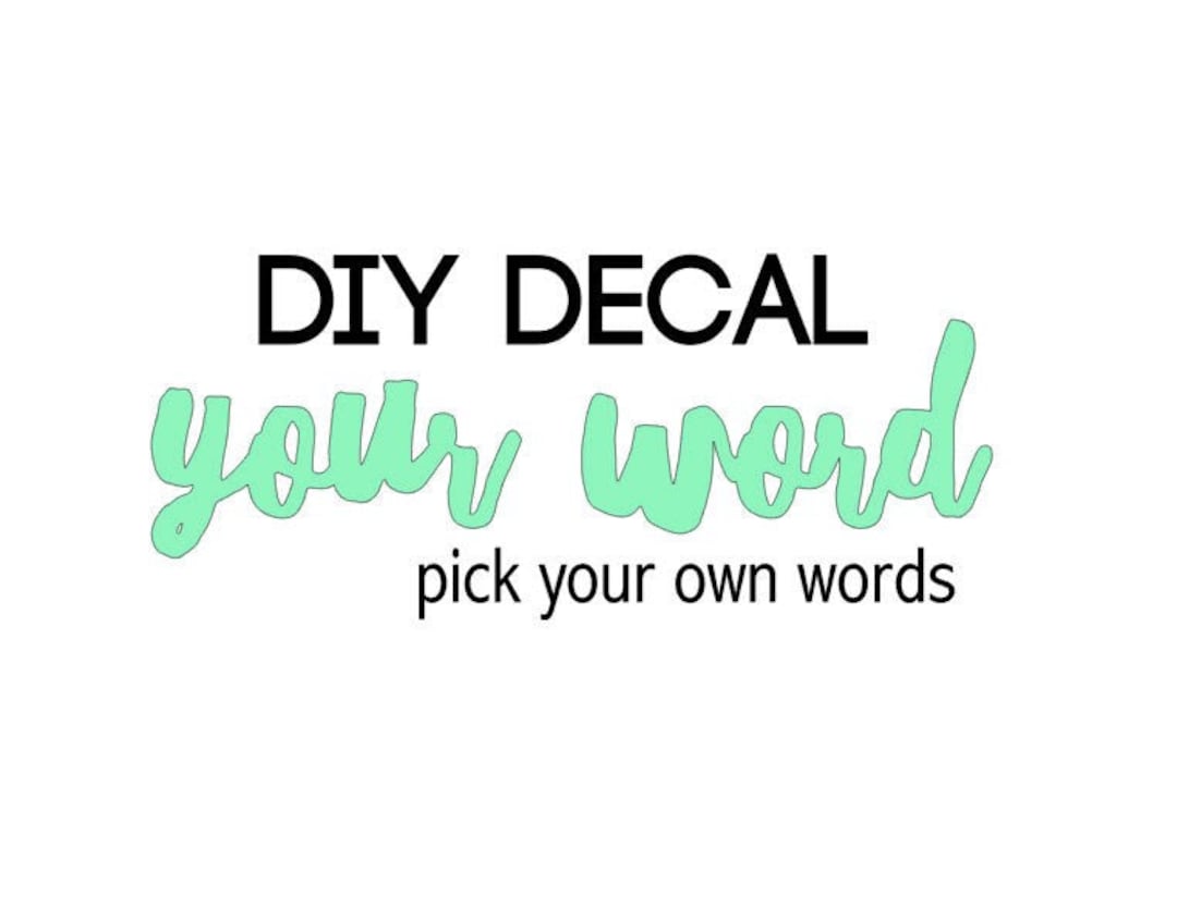 Custom WORD/ WORDS Decal Sized for Shaker - Word Sticker - Any Words ...