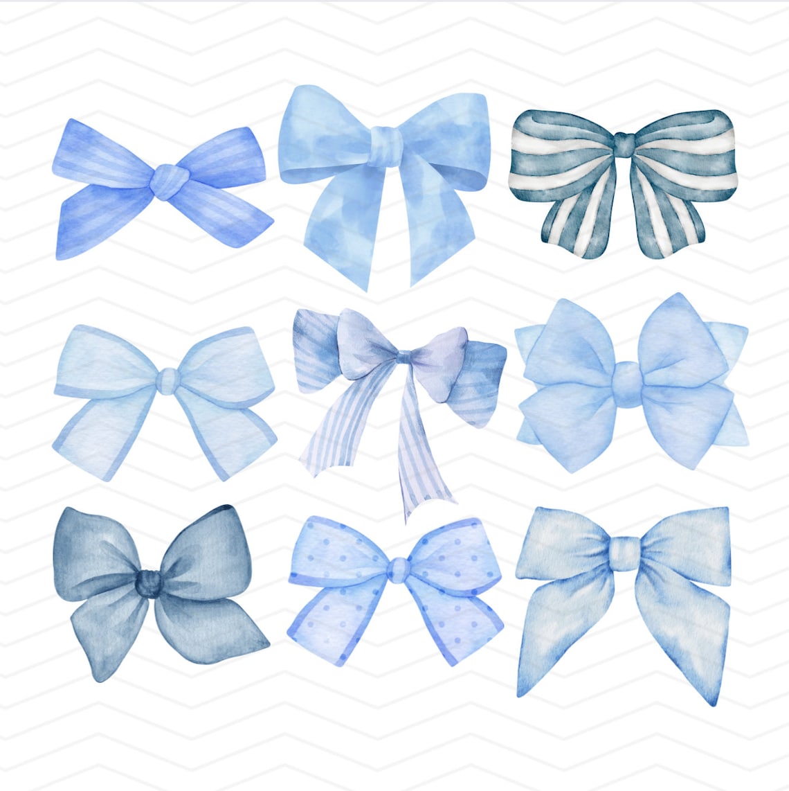Coquette Blue Bows PNG File, Pink Bows, Cute Girl Era, Grandmillenial ...