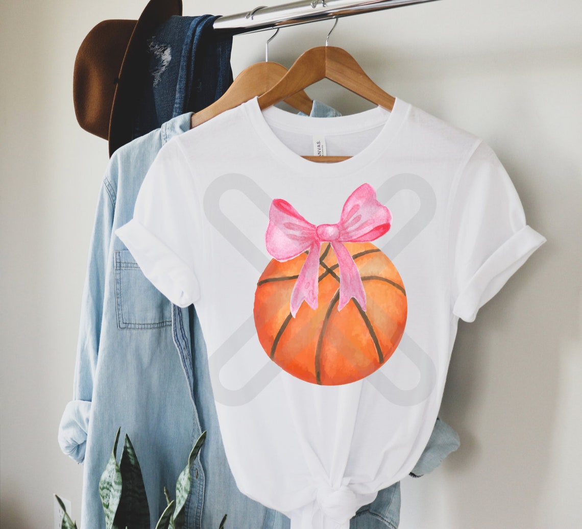 Coquette Pink Bow Basketball PNG SVG File, Cute Girl Era, Grand ...