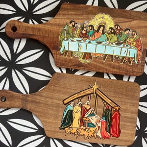 Decorative Cutting Board / Charcuterie - Last Supper - Nativity ...