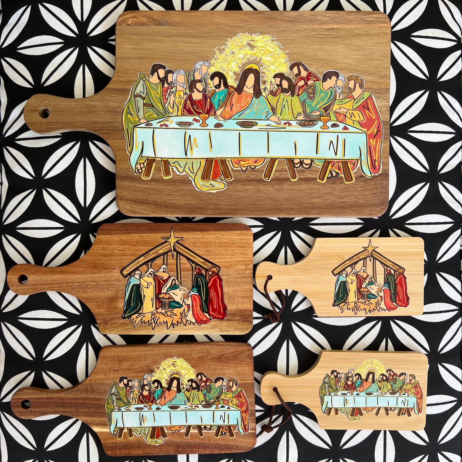 Decorative Cutting Board / Charcuterie - Last Supper - Nativity ...