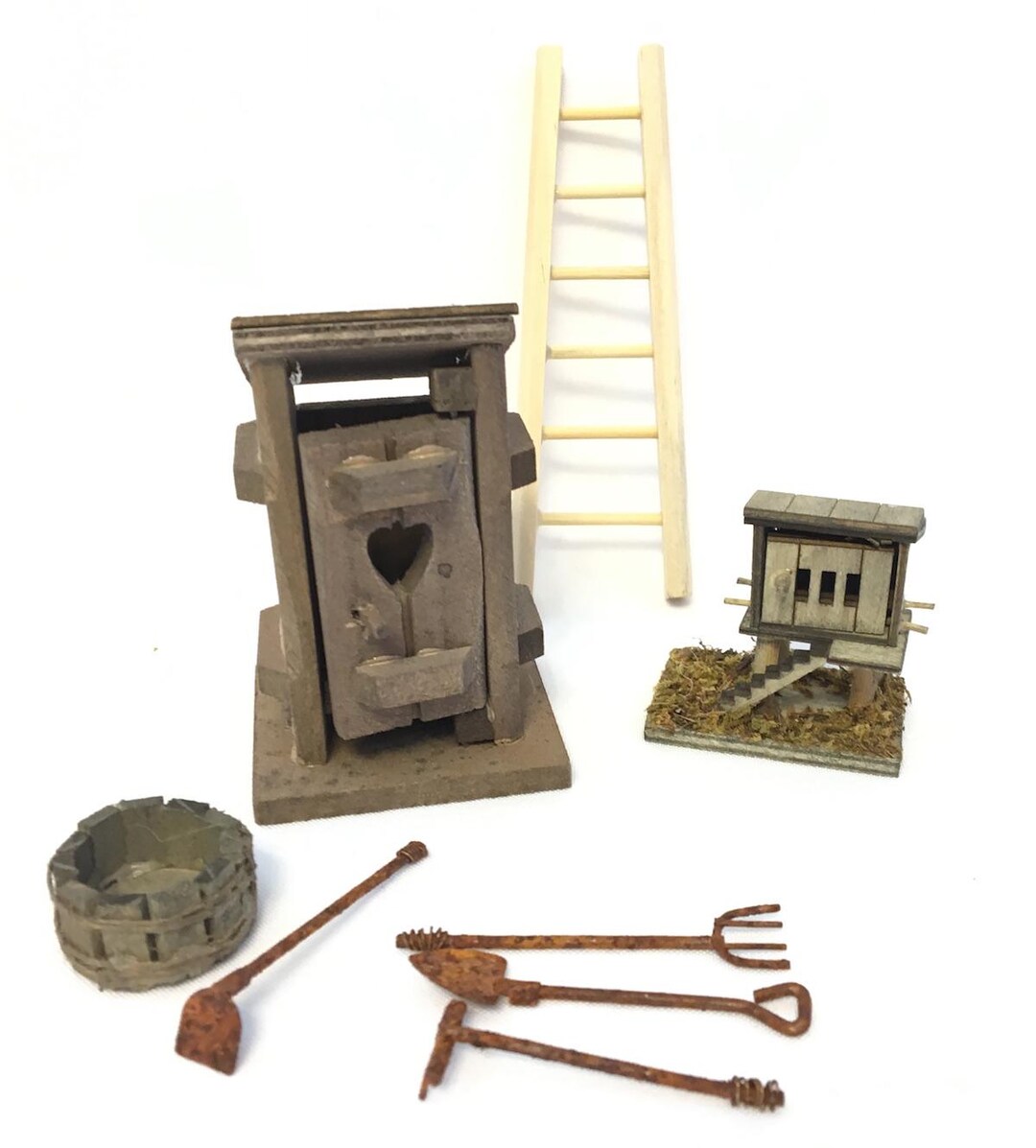 Miniature Farm Accessory Set-diy Kit for Fairy Garden Includes Wood ...