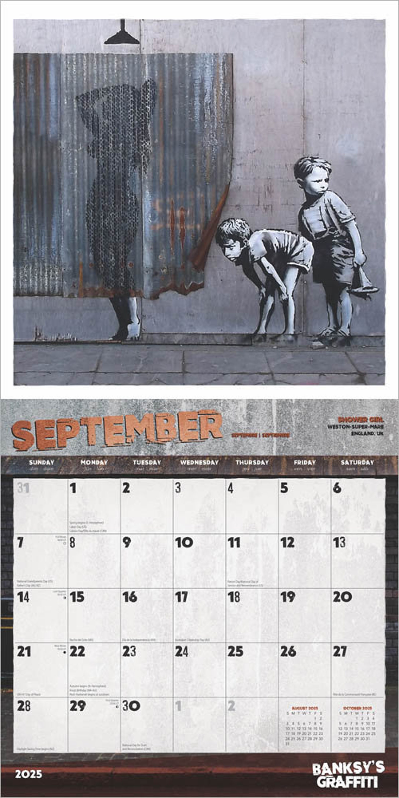 Banksy's Graffiti Calendar 2025 Square 30cm X 30cm 100% Plastic Free - Etsy