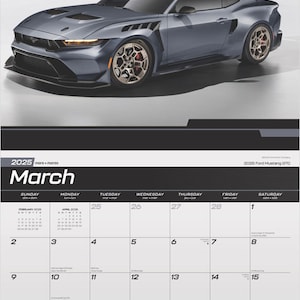 Ford Mustang Calendar 2025 Large 35cm X 30cm 100% Plastic Free - Etsy