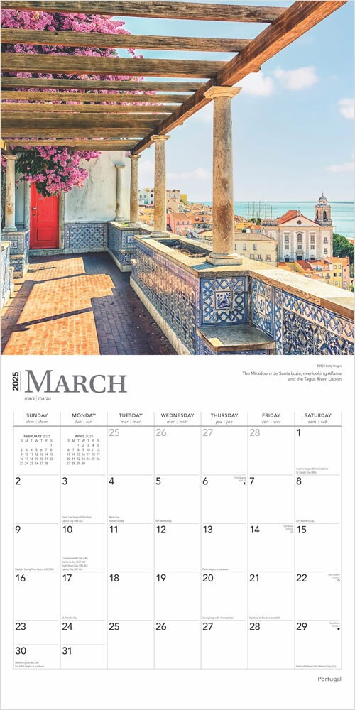 Portugal Calendar 2025 Square 30cm X 30cm 100% Plastic Free - Etsy UK