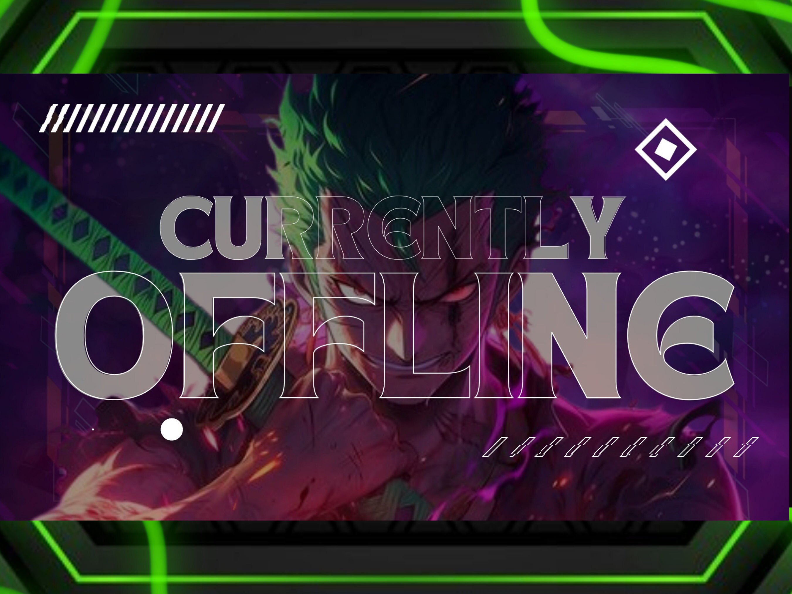 Roronoa Zoro Anime Stream Overlay Pack With Animated Overlays ...