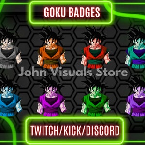 8 Goku Twitch Sub Badges Manga Bit Badges Anime Stream Discord. - Etsy