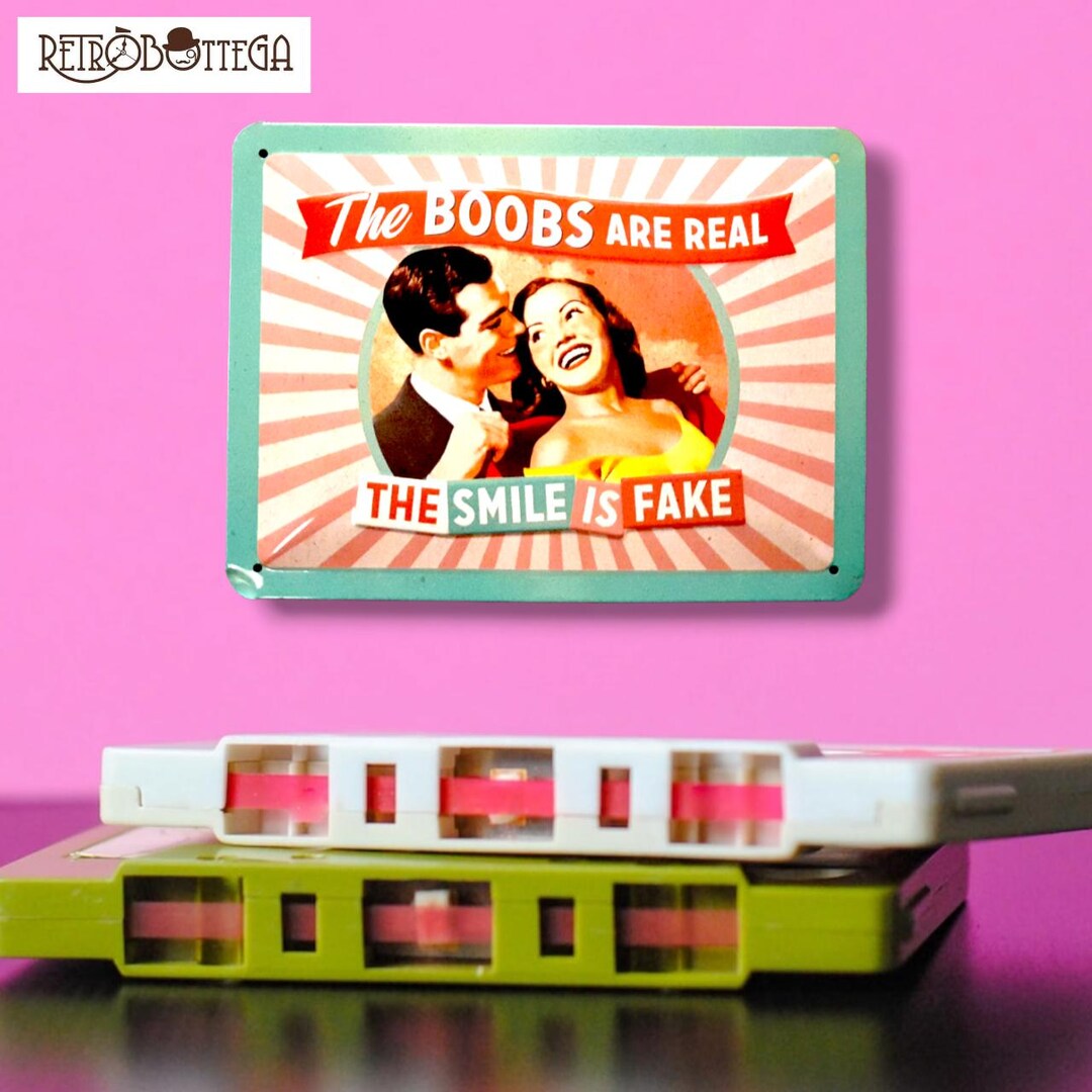 Nostalgic Art Retro Style Metal Sign Ironic Cartoon - Etsy