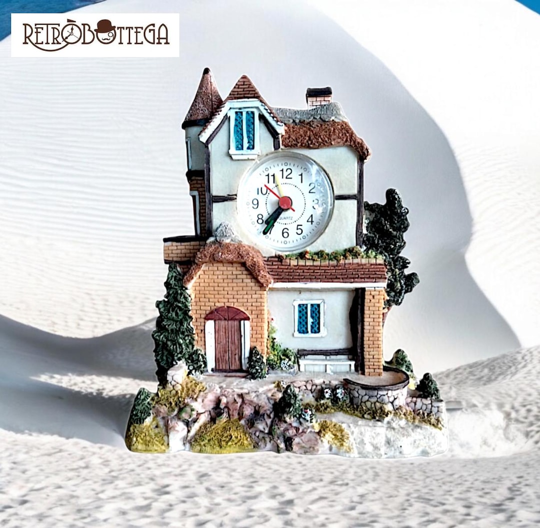 Cottage Style Mantel Clock in Fine Ceramic - Etsy