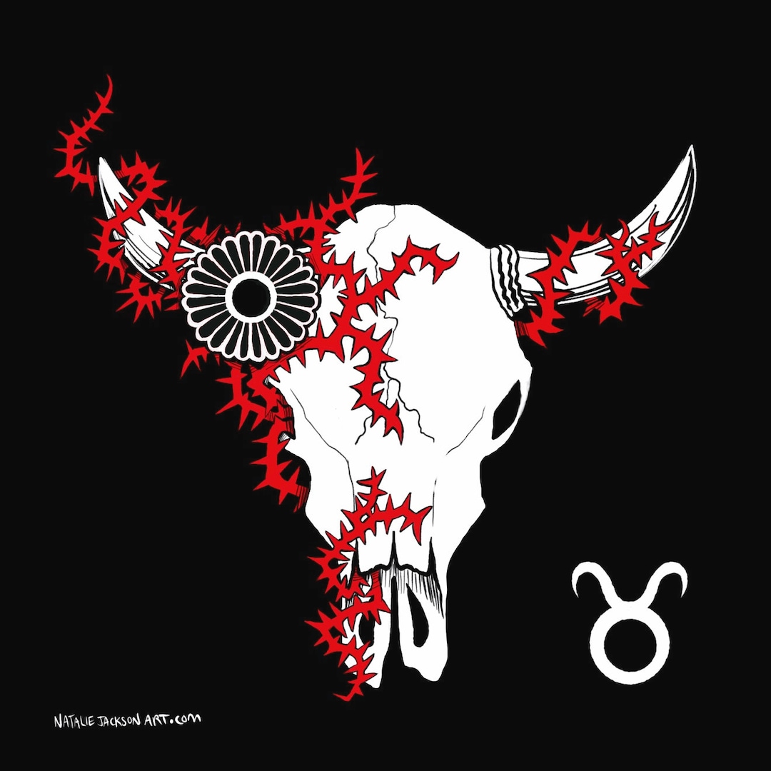 Taurus 'horrorscope' Vinyl Sticker - Etsy