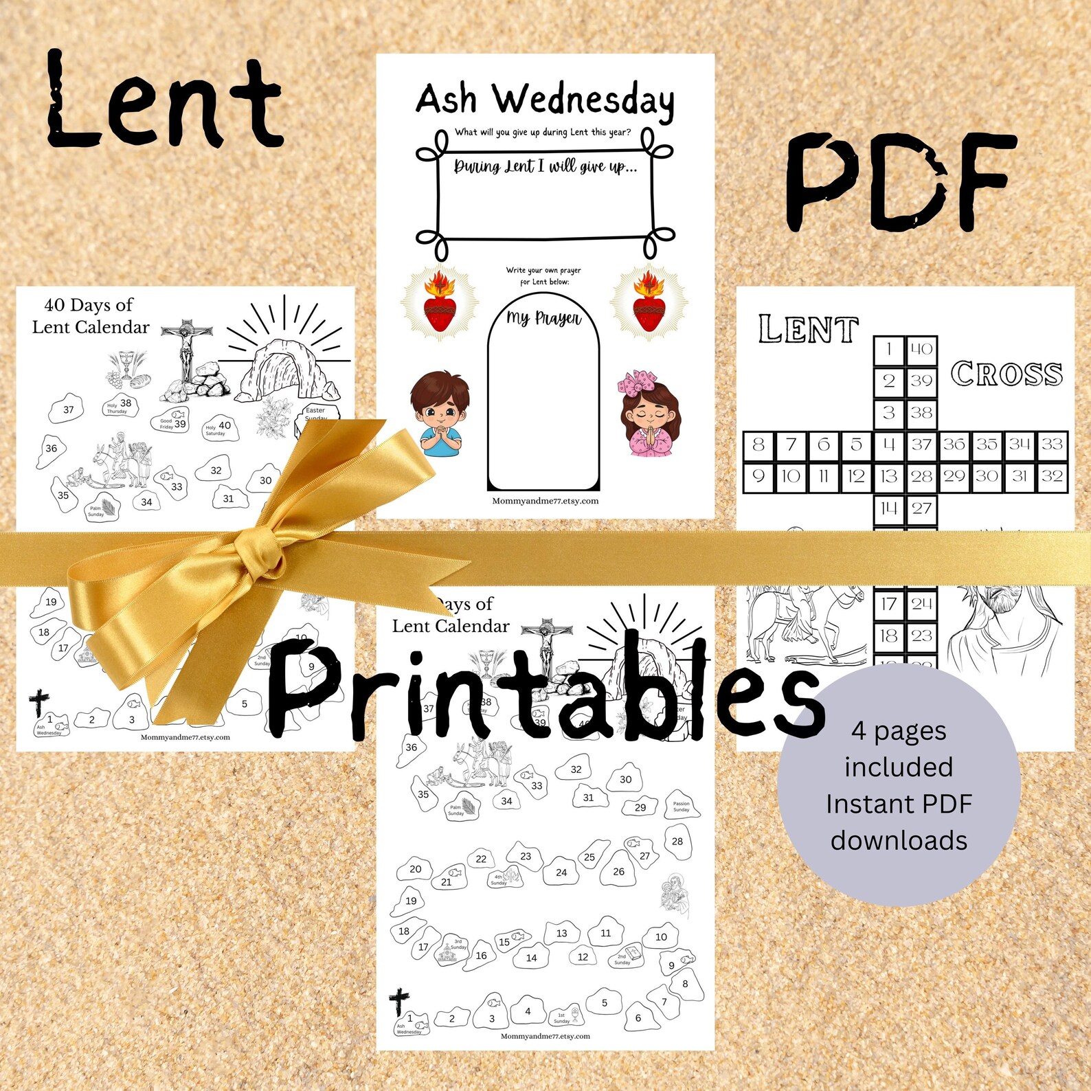 Lent Projects for Kids: Lent Calendar & Resolutions (PDF Printable) - Etsy