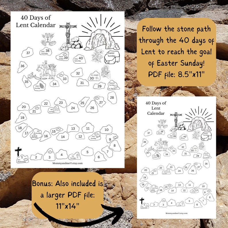 Lent Projects for Kids, Lent Calendar, Lent Path, Lent Resolutions, PDF ...