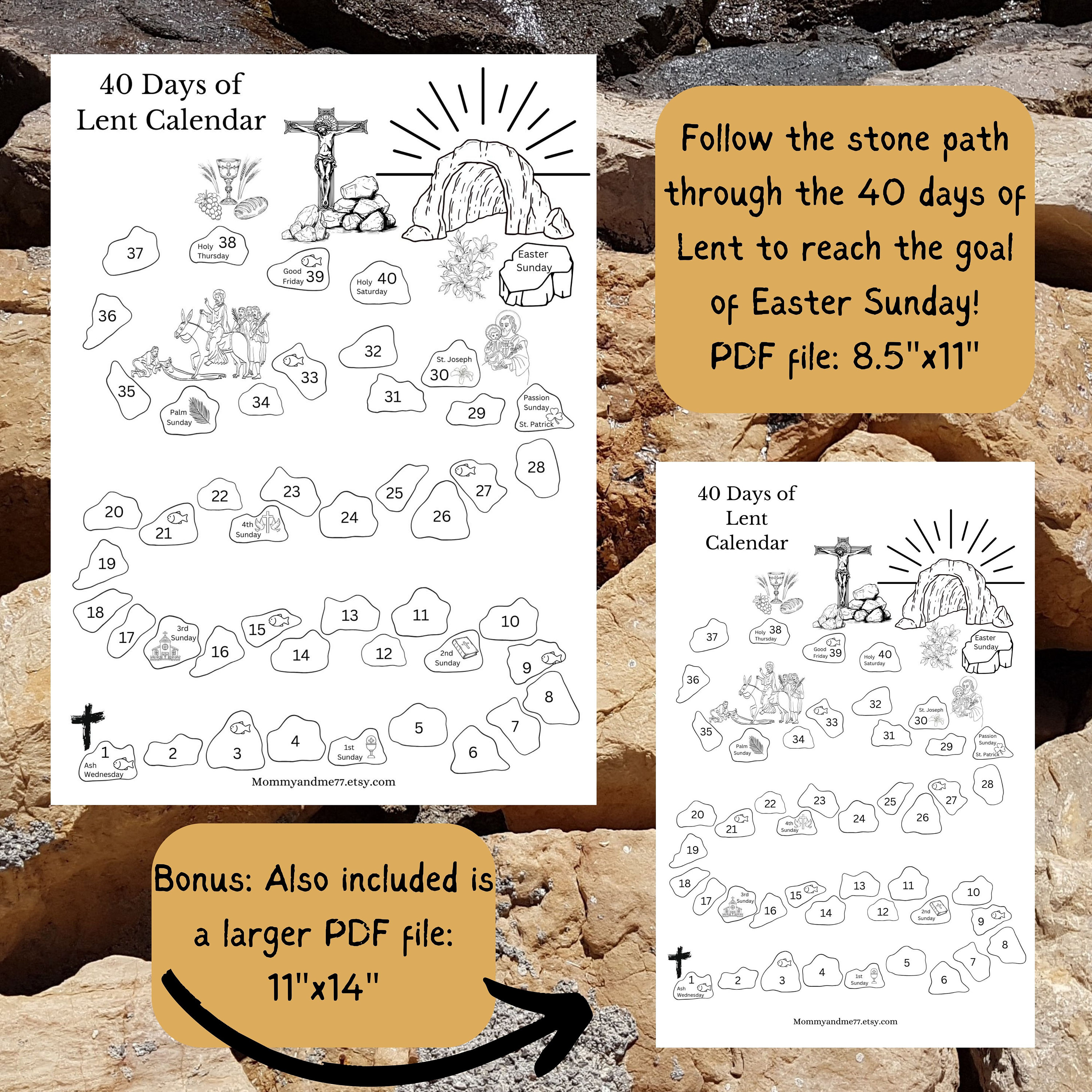 Lent Projects for Kids, Lent Calendar, Lent Path, Lent Resolutions, PDF ...