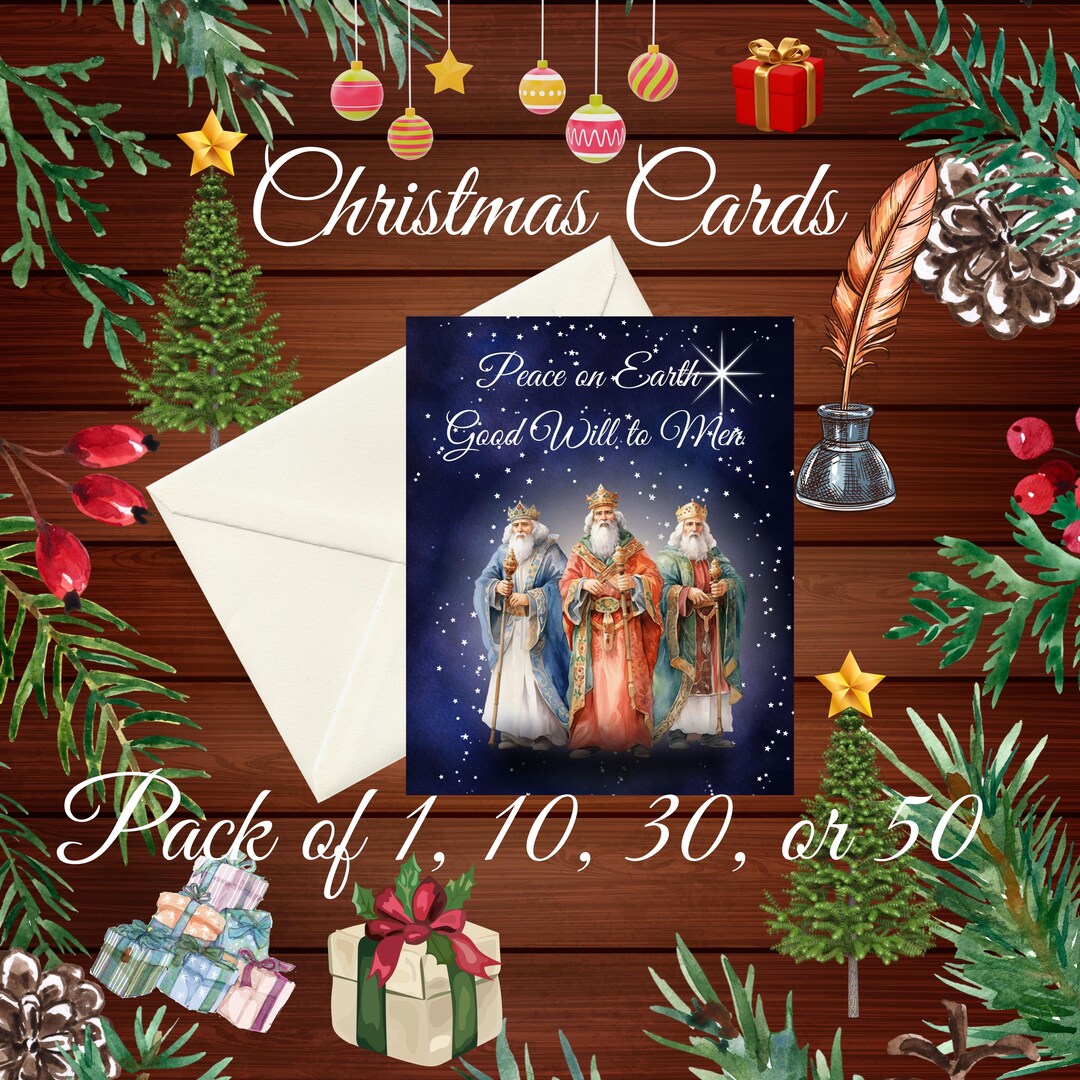 3 Wise Men Christmas Card Set With Envelopes - Etsy